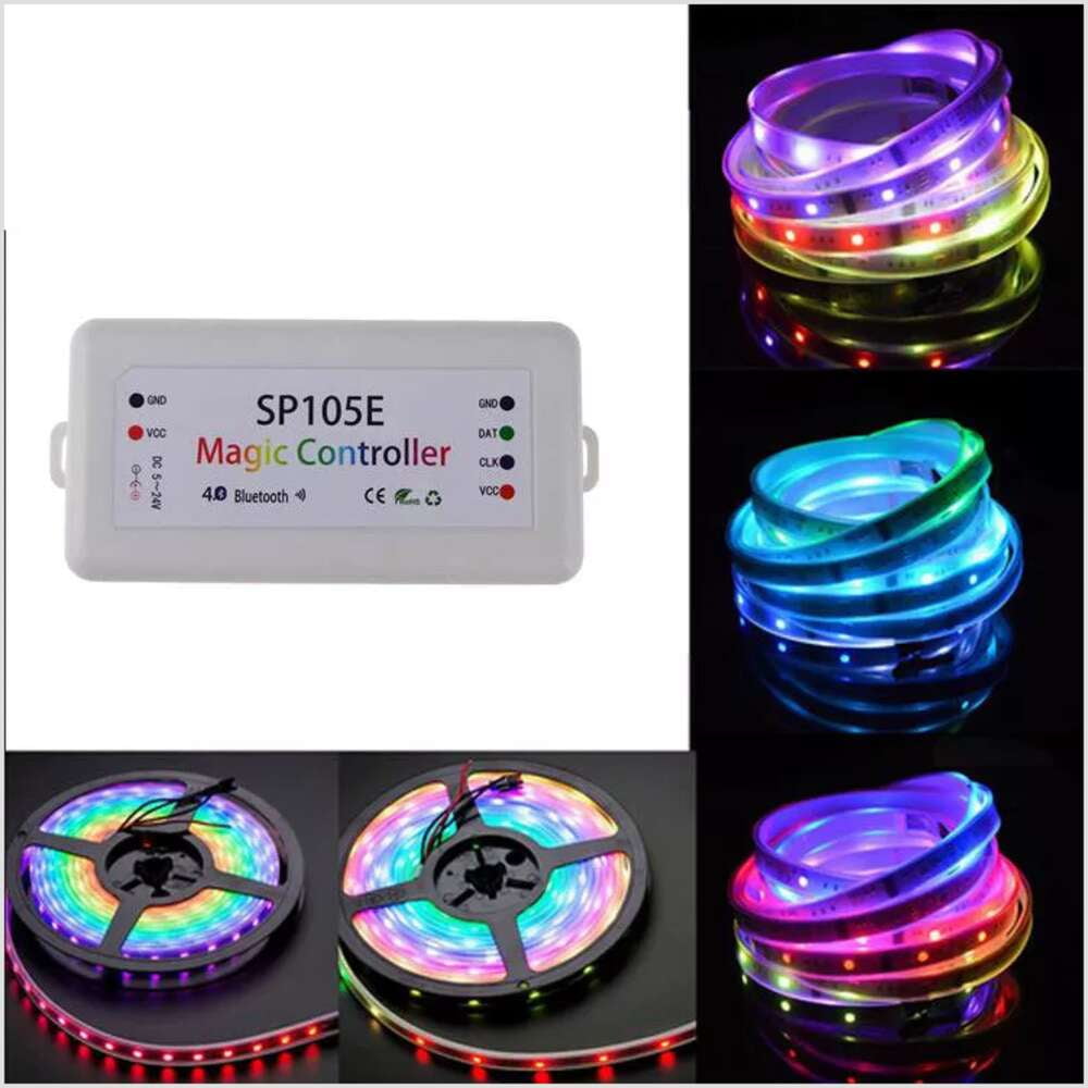 Bluetooth SP105E APP Controller For WS2811 WS2812B iOS Android RGB LED ...