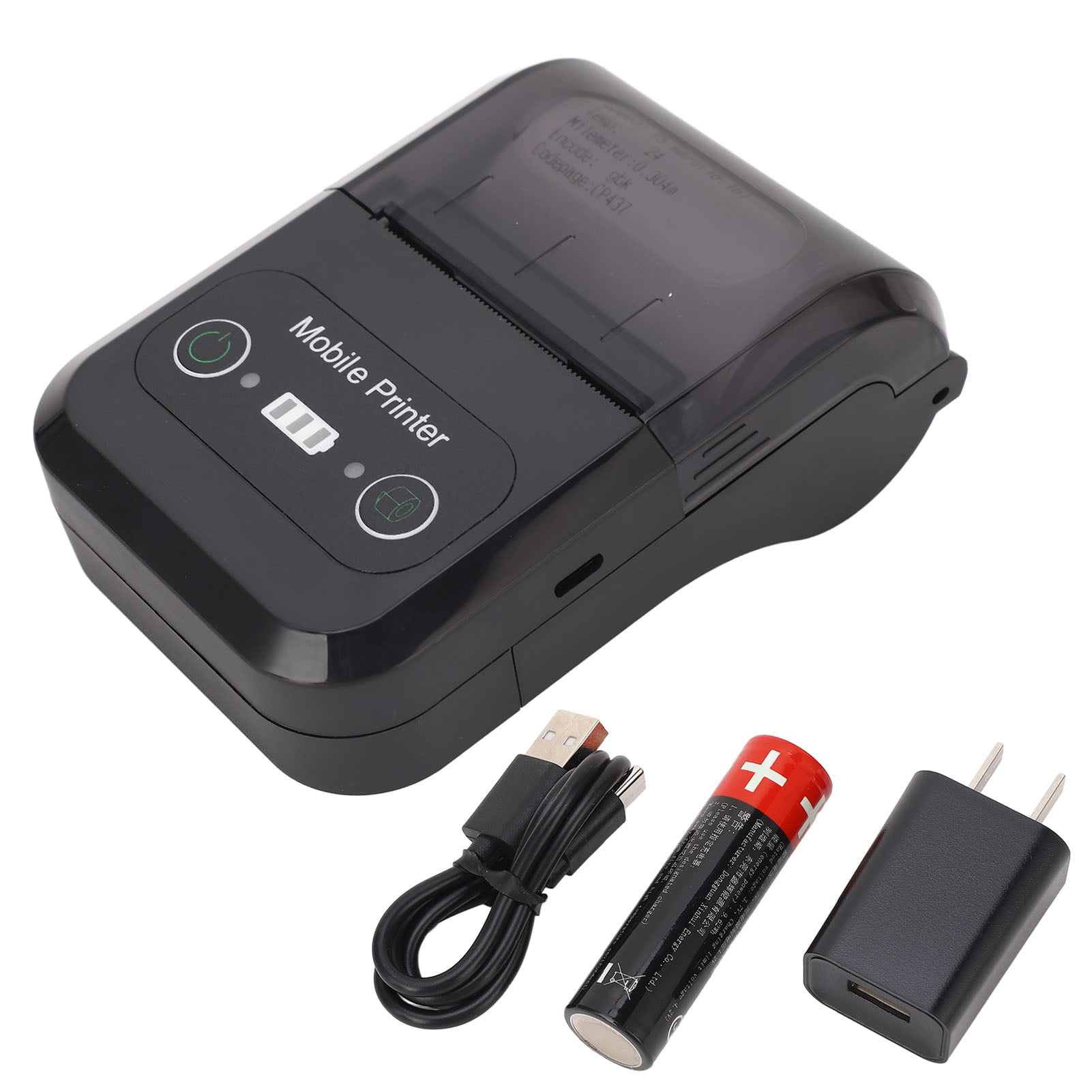 Bluetooth Shipping Label Machine for On-the-Go Use, 100-240V US Plug ...