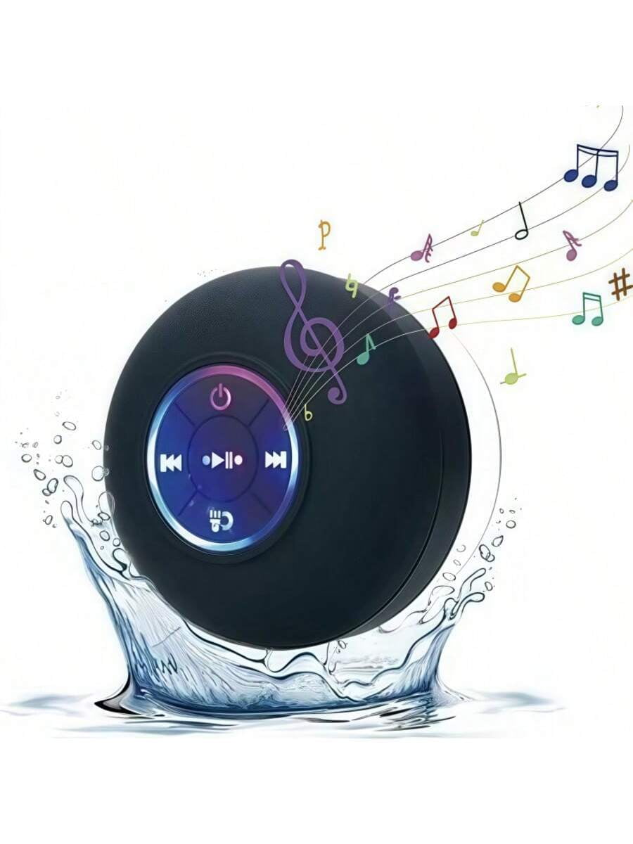 Bluetooth Shower Speaker with LED Sound - USB Rechargeable 400mAh ...