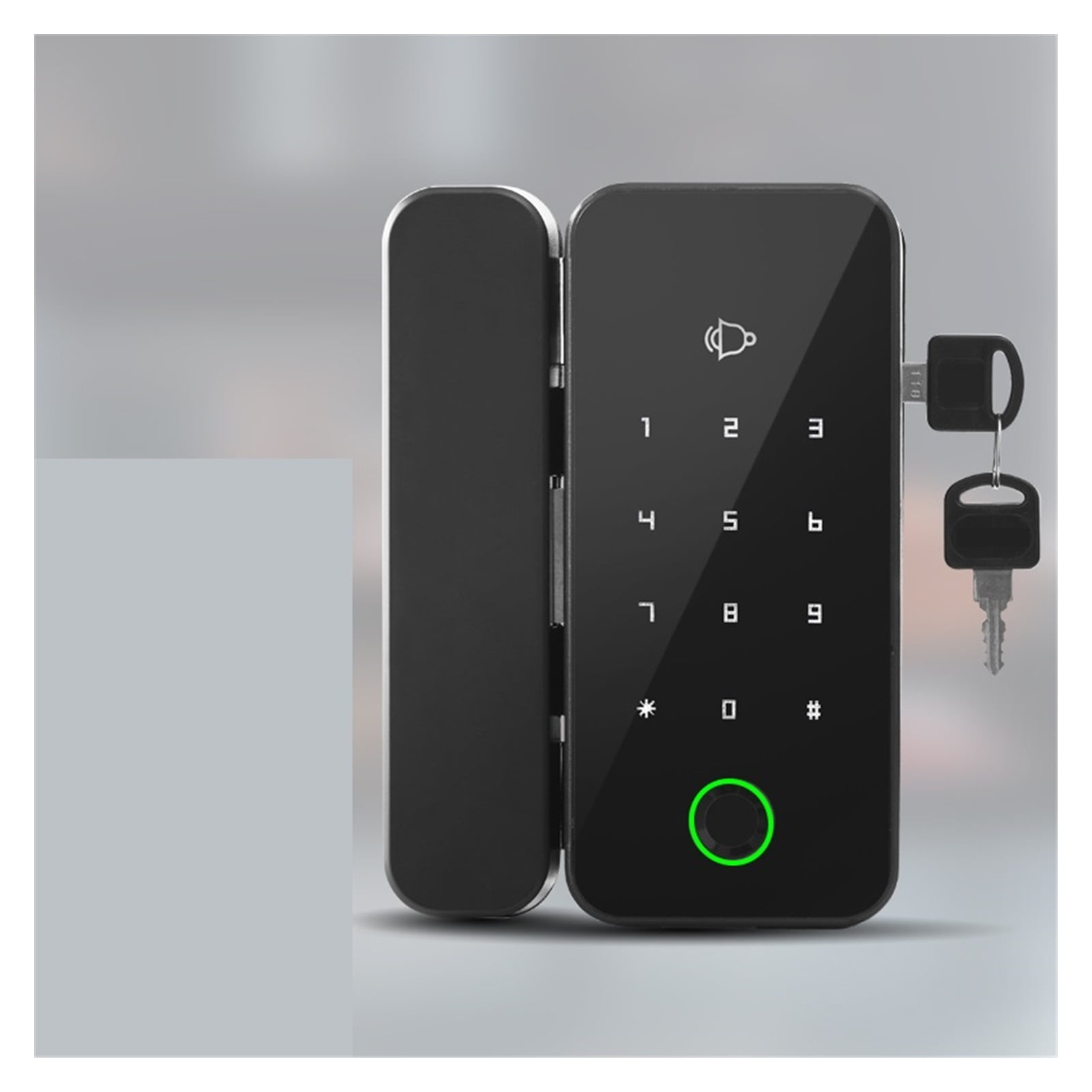 Bluetooth Smart Glass Door Biometric Fingerprint Lock IC Card Code ...