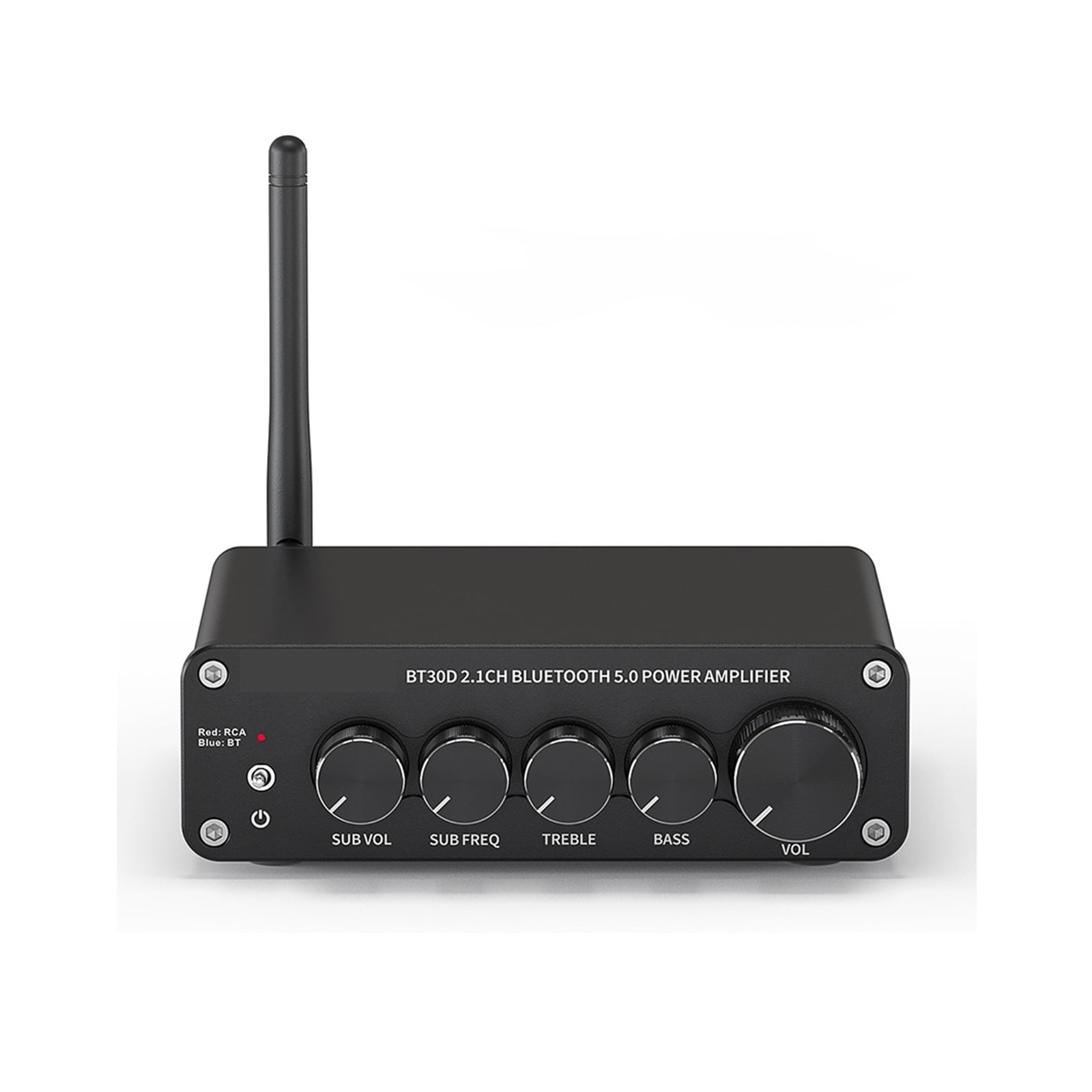 Bluetooth Sound Power Amplifier 2.1 Channel Bass & Treble Control Amp Subwoofer 100W + 50W x2 ...