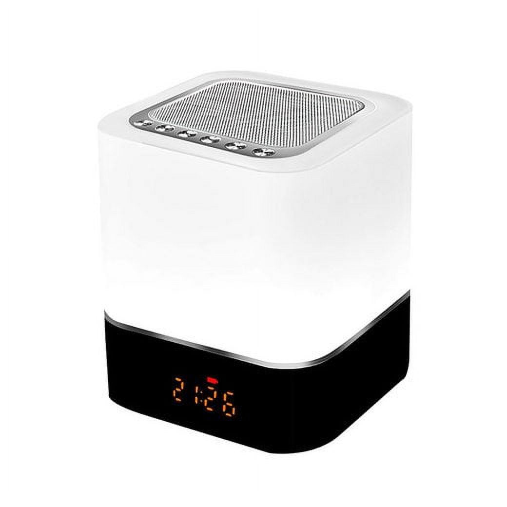 Bluetooth Speaker Alarm Clock 5 in 1 LED Touch Dimmable Alarm Clock ...