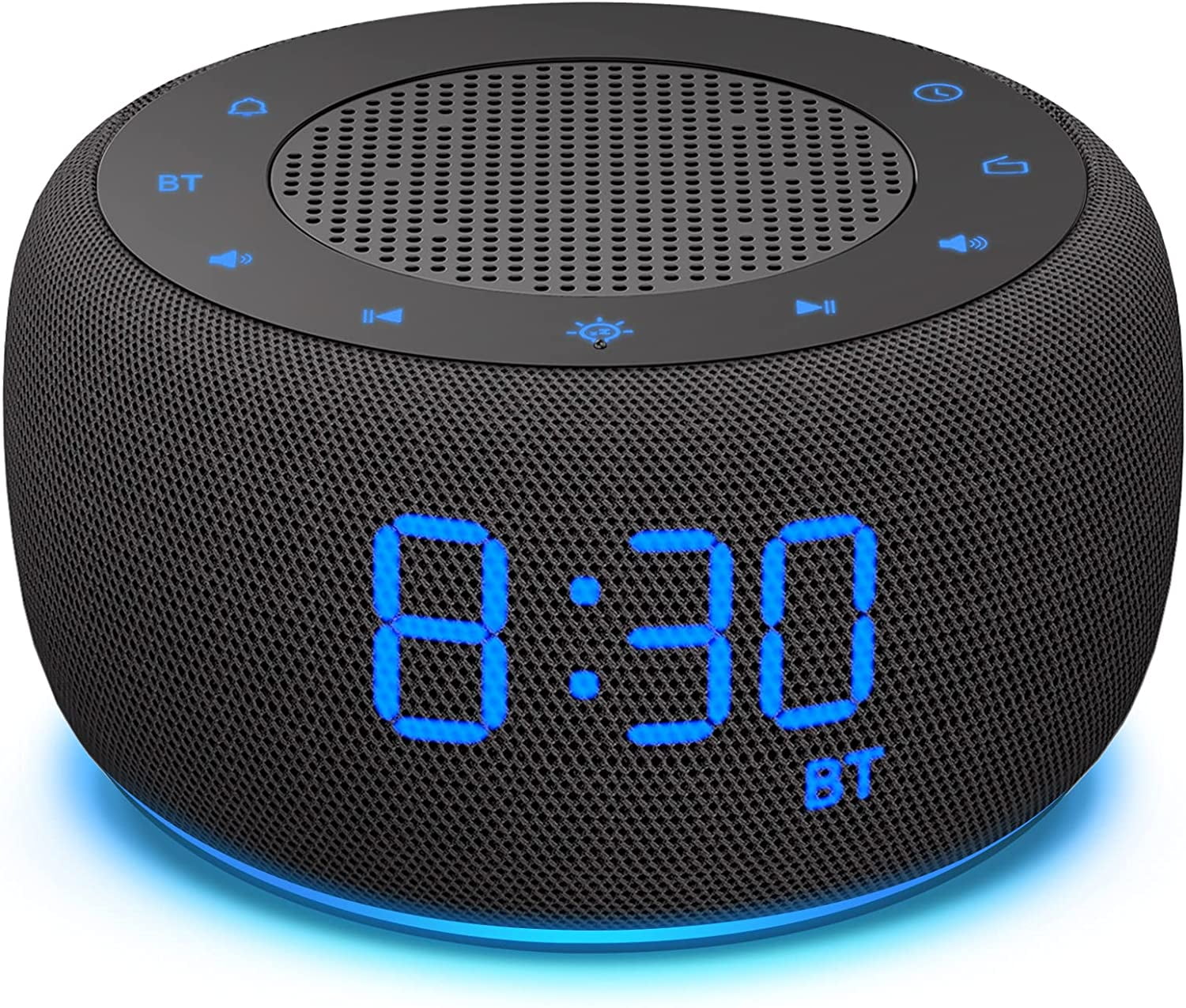 Bluetooth Speaker Alarm Clock with FM Radio - High Fidelity Sound, Full ...