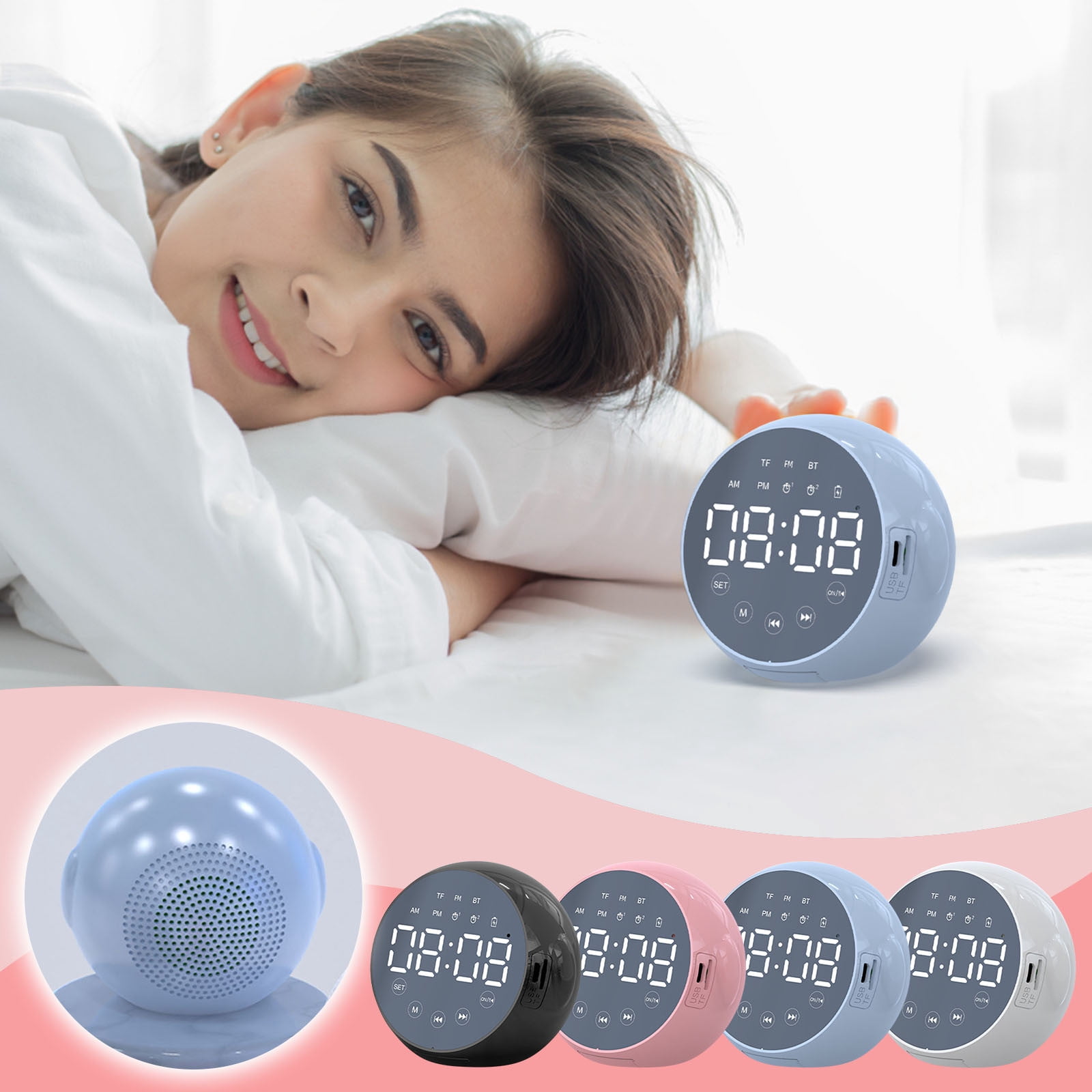 Bluetooth Speaker, Bedside Clock, High Volume, Multi-functional, Kids ...
