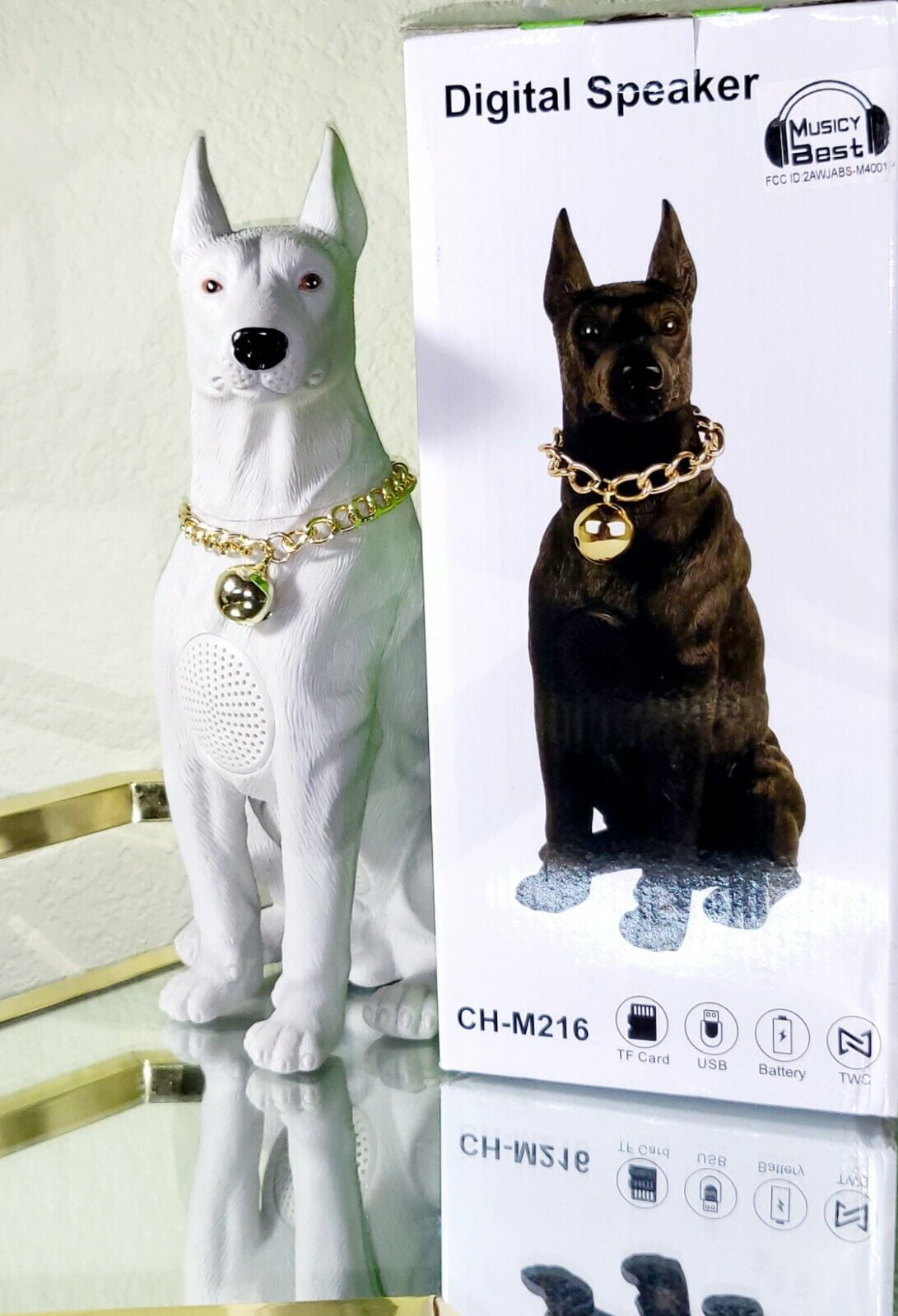 Bluetooth Speaker Dog Rechargeable Digital with FM Radio, USB, AUX ...