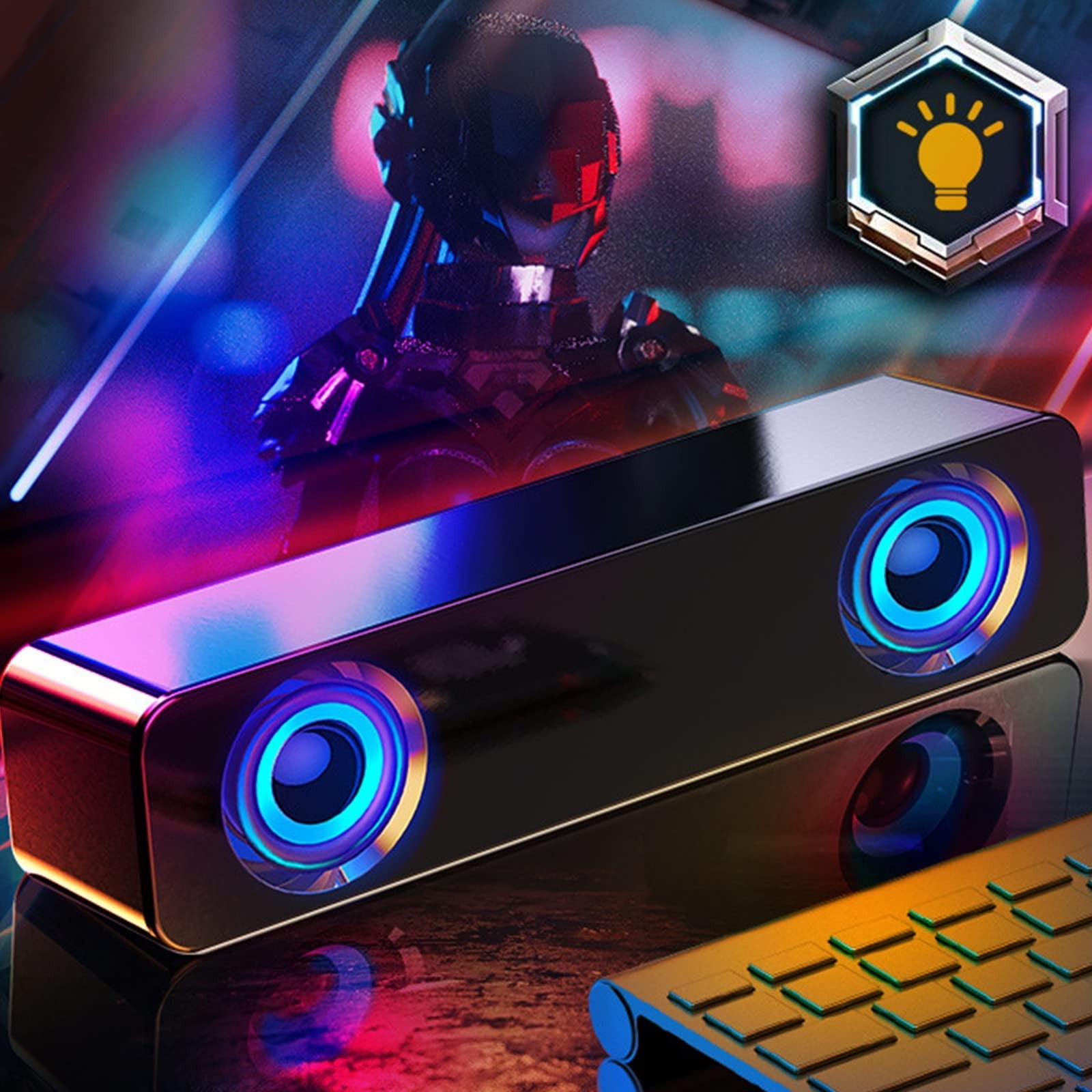 Bluetooth Speaker Dual Speaker Handheld Desktop Home Laptop Portable ...