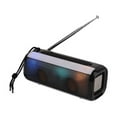Bluetooth Speaker FM Cool LED Light Portable Wireless Column With ...