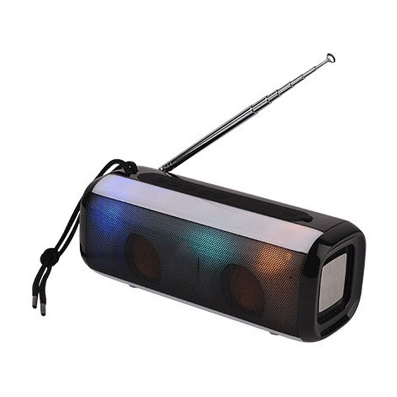 Bluetooth Speaker FM Cool LED Light Portable Wireless Column With ...