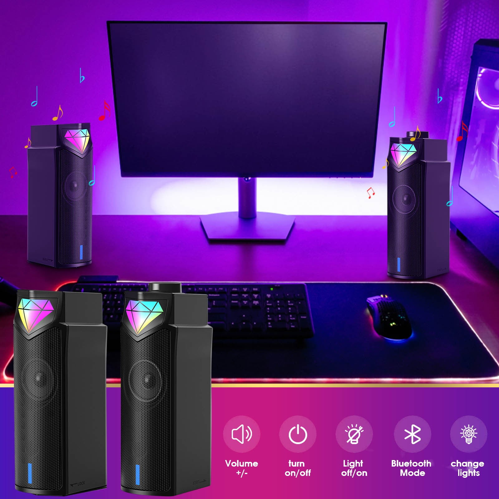 Bluetooth Speaker, Home Entertainment System, Portable Subwoofer, High ...