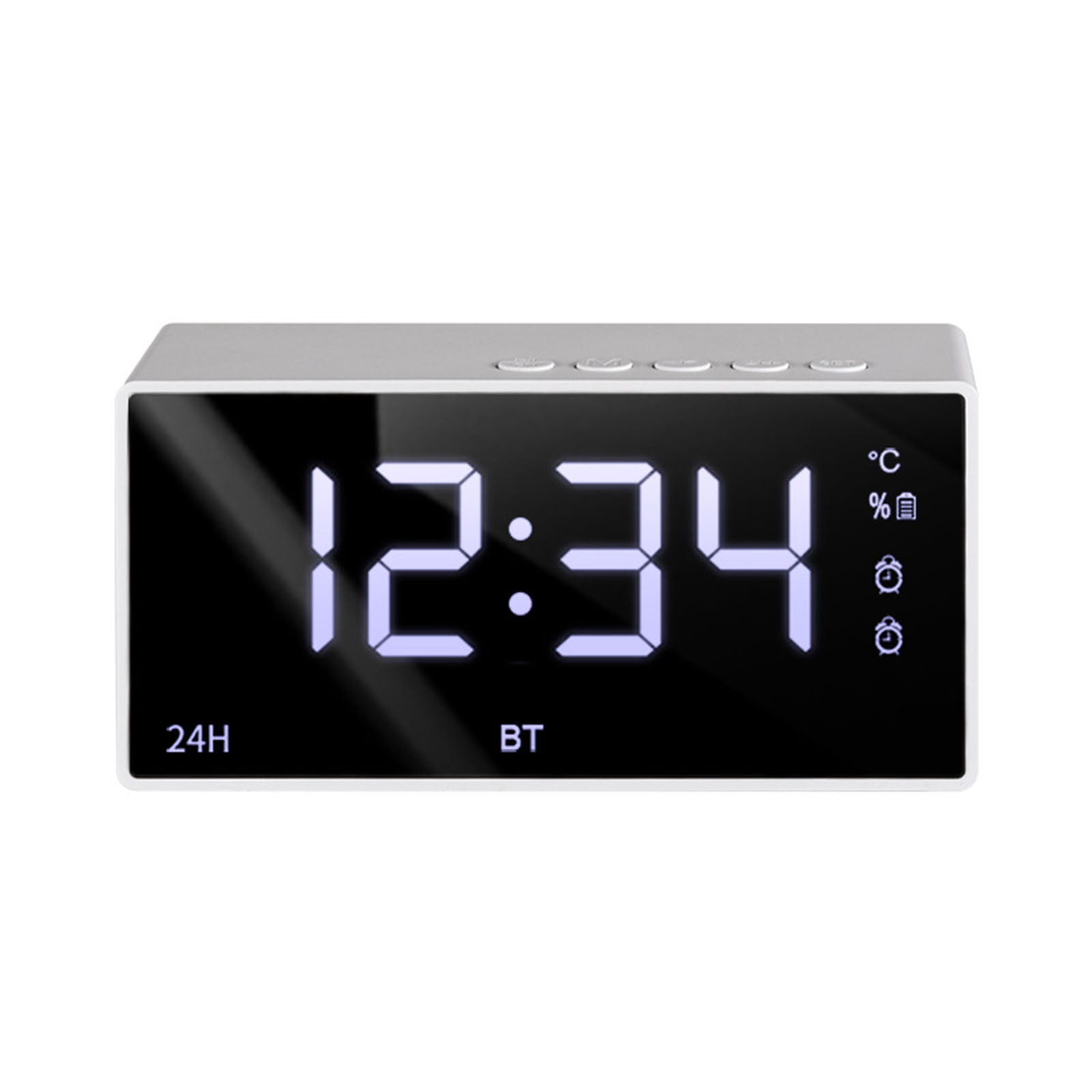 Bluetooth Speaker Mirror Clock Bluetooth Audio Radio Student Alarm ...