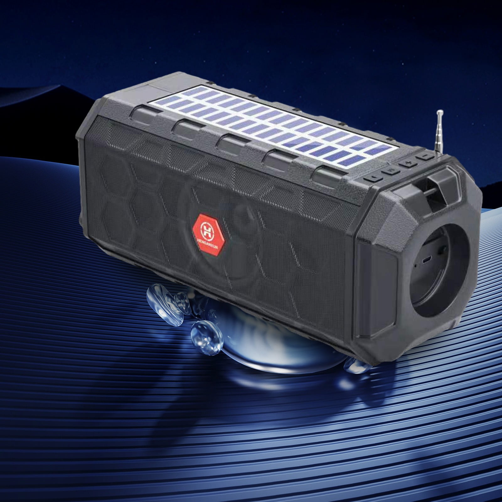 Bluetooth Speaker Multifunction Radio, Solar Powered torch, Waterproof ...