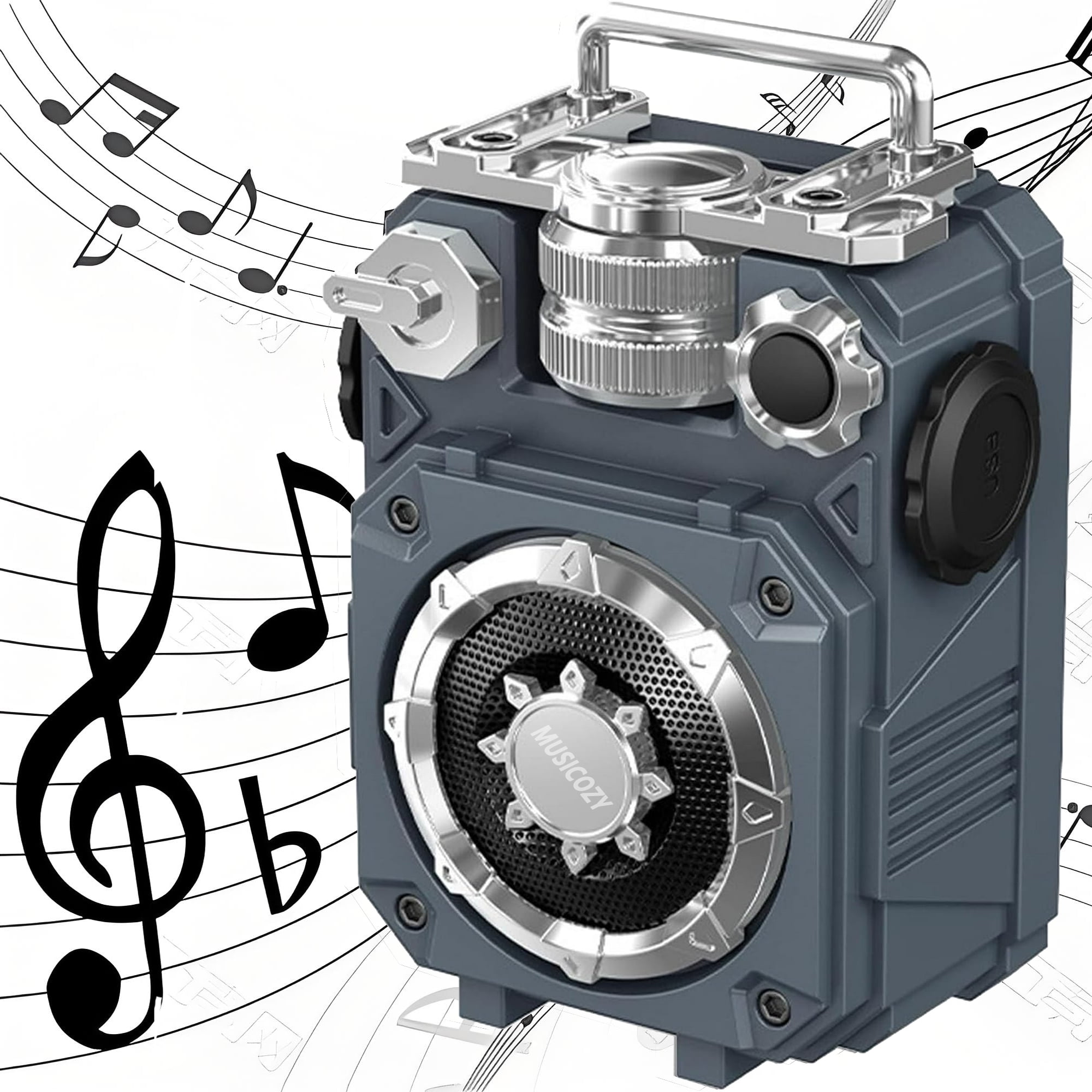 Bluetooth Speaker Retro Mini Outdoor Portable Waterproof Speaker,10W ...