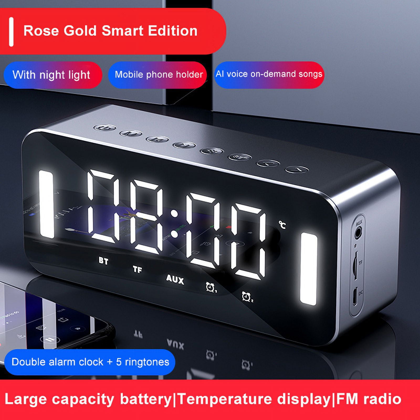 Bluetooth Speaker Wireless Subwoofer AI Intelligence Mini Portable High ...