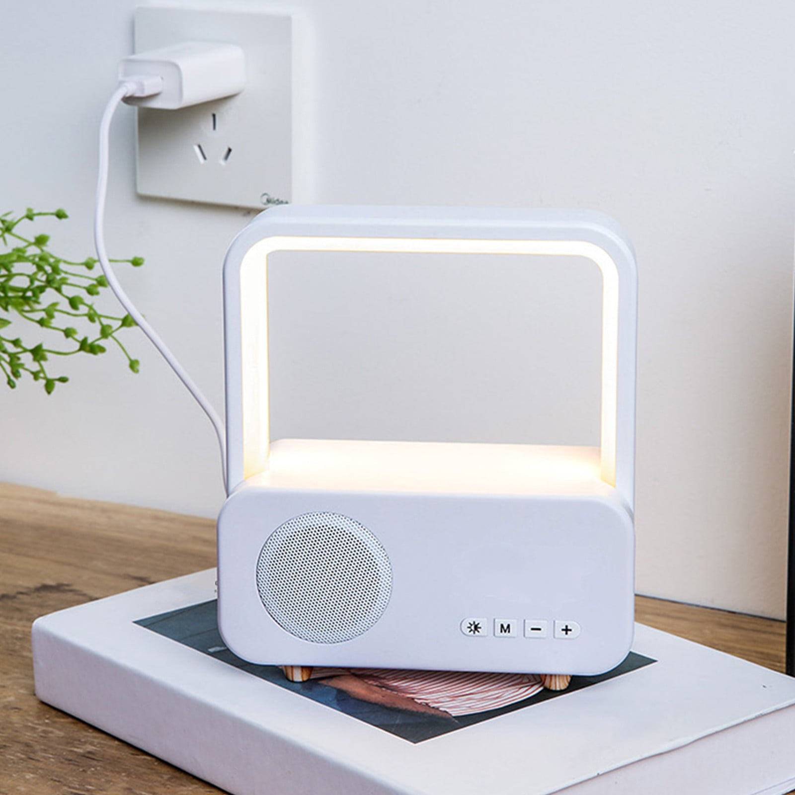 Bluetooth Speaker With Desk Bedside Night Portable Small Speaker, Led ...