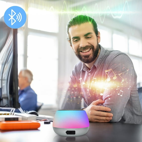 Bluetooth Speaker Yannianjz Bluetooth Speaker, RGB Colorful Light Wine ...