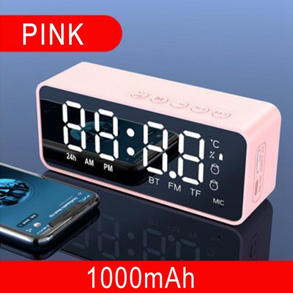 Bluetooth Speaker with Alarm Clock, Portable Wireless with FM Radio ...