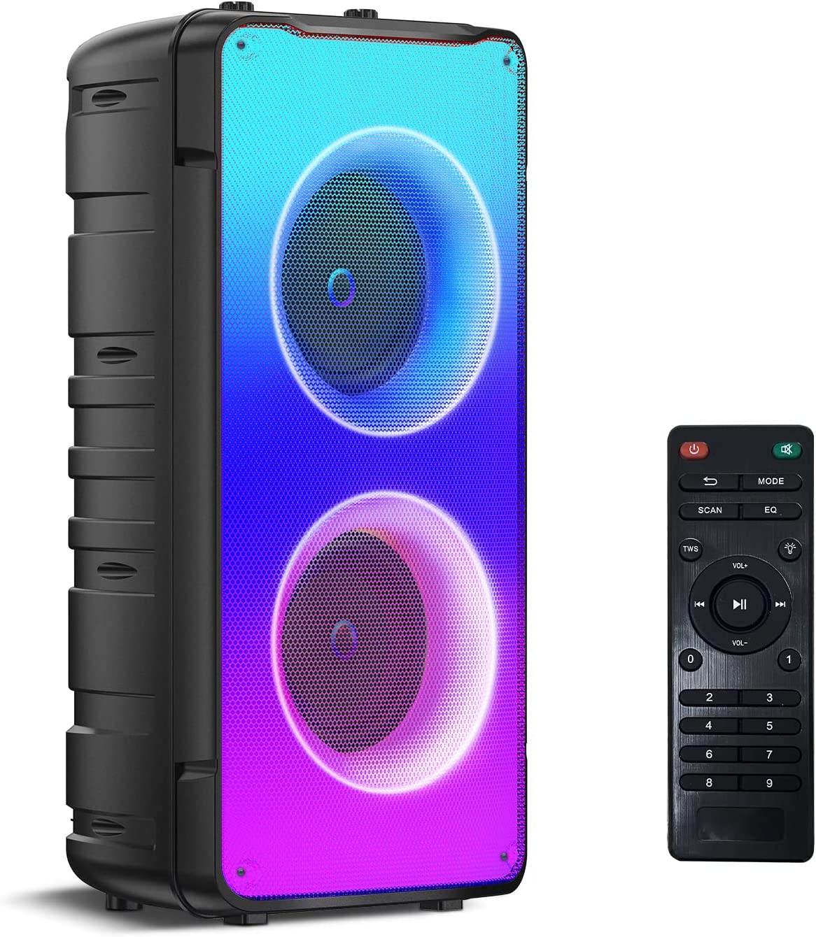 Bluetooth Speakers, 60W(80W Peak) Portable Loud Wireless Stereo Speaker ...