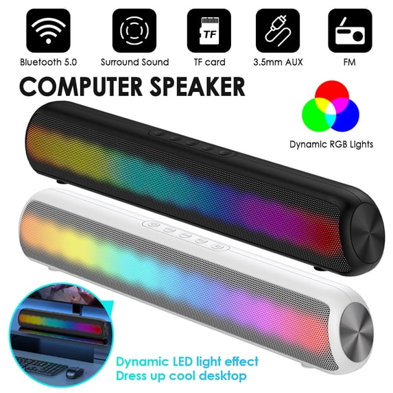 Bluetooth Speakers with Dynamic RGB 360°Stereo Computer Speaker Sound ...