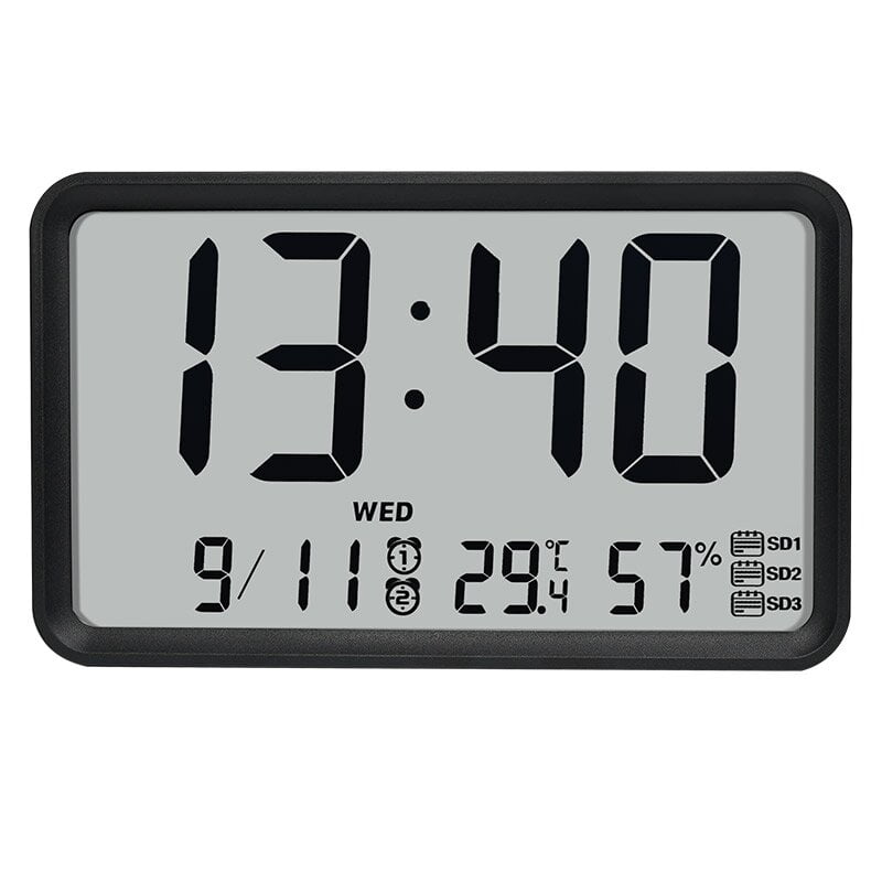 Bluetooth Sync Time Digital Alarm Clocks Bell with Temperature Humidity ...