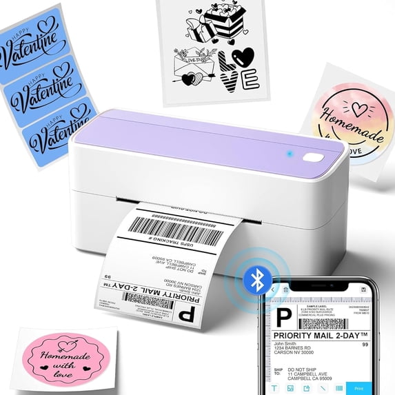 Bluetooth Thermal Label Printer, 241BT 4X6 Wireless Shipping Label ...