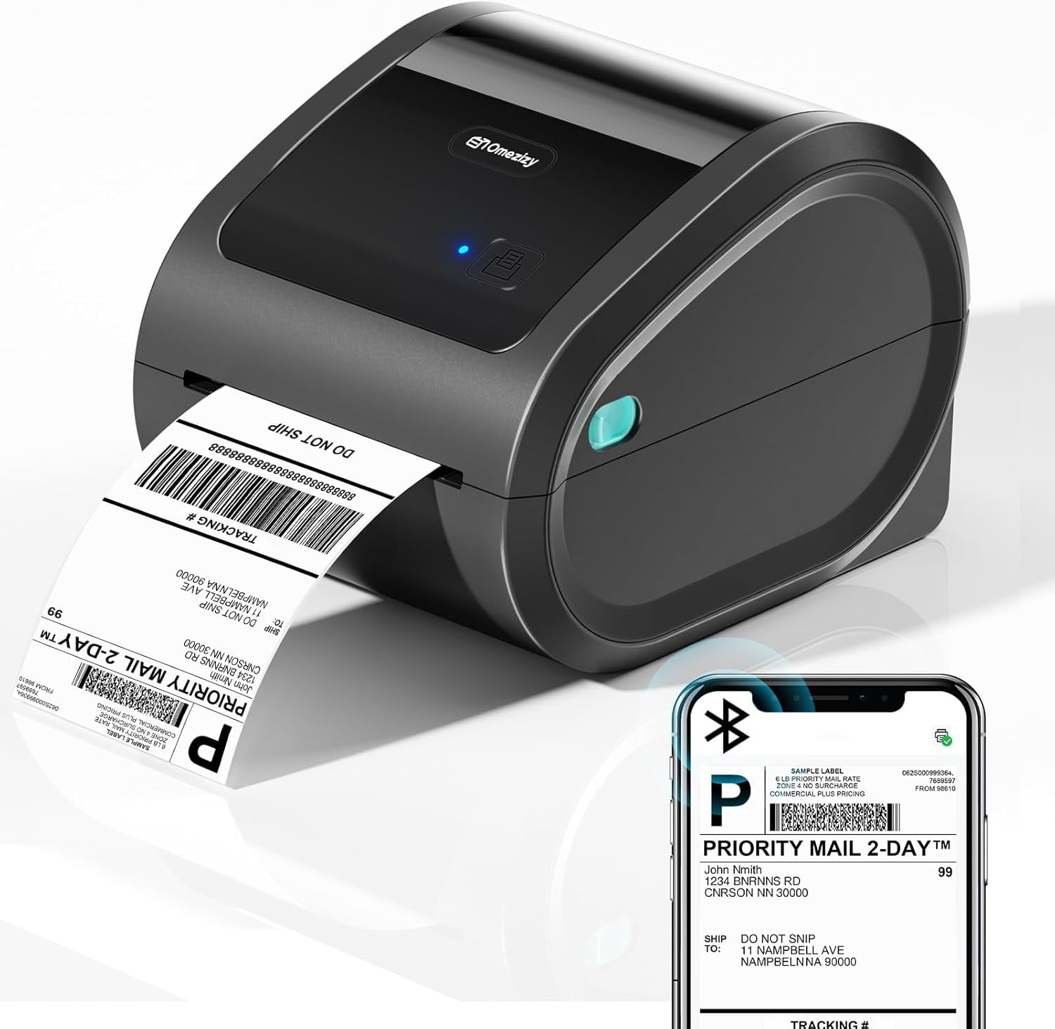 Bluetooth Thermal Label Printer 4x6 - D520BT Thermal Shipping Label ...