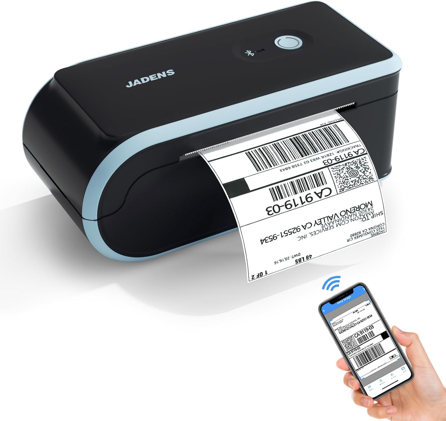 Bluetooth Thermal Label Printer, Wireless Printer with Built-in Paper ...