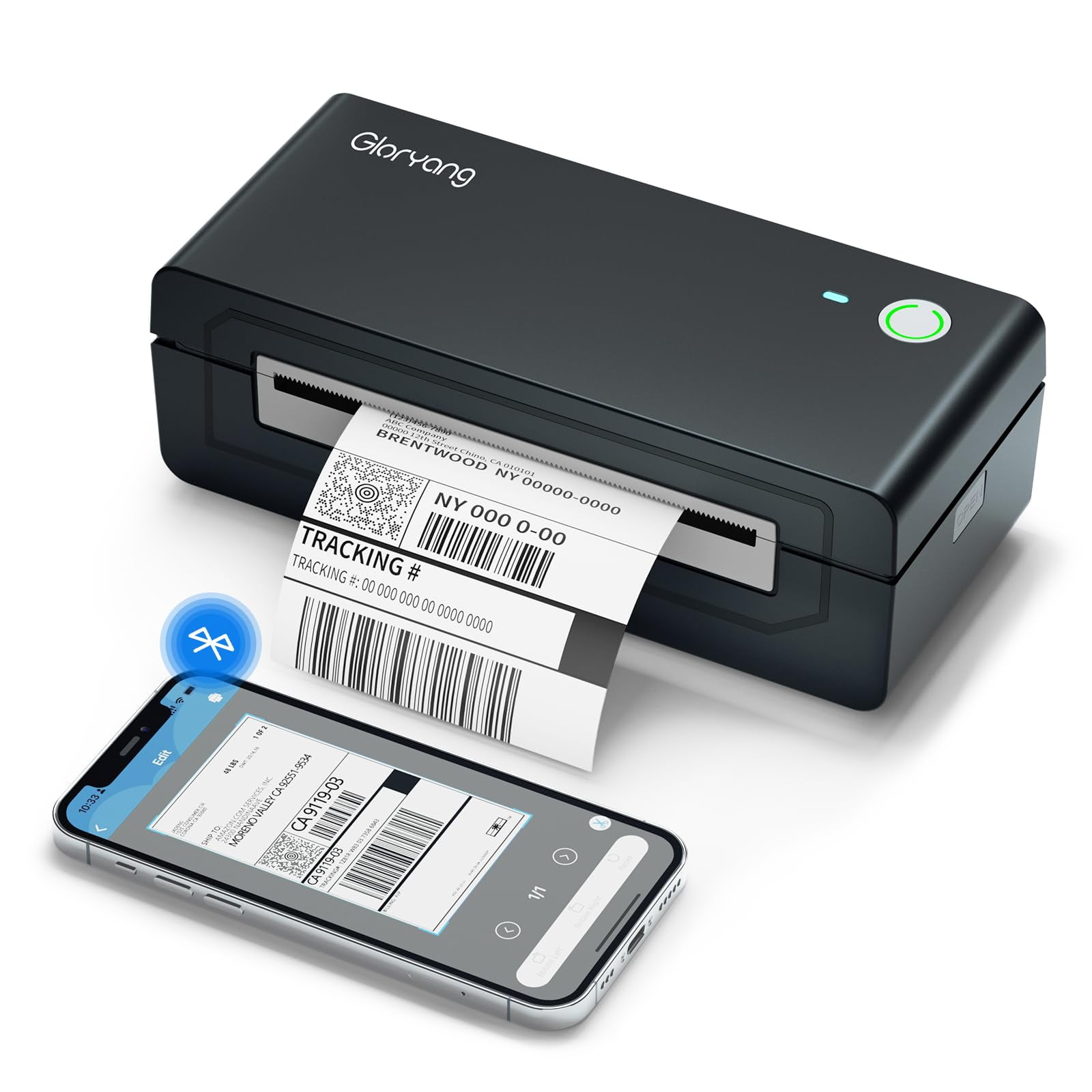 Bluetooth Thermal Shipping Label Printer, 4X6 Inkless Label Machine for ...