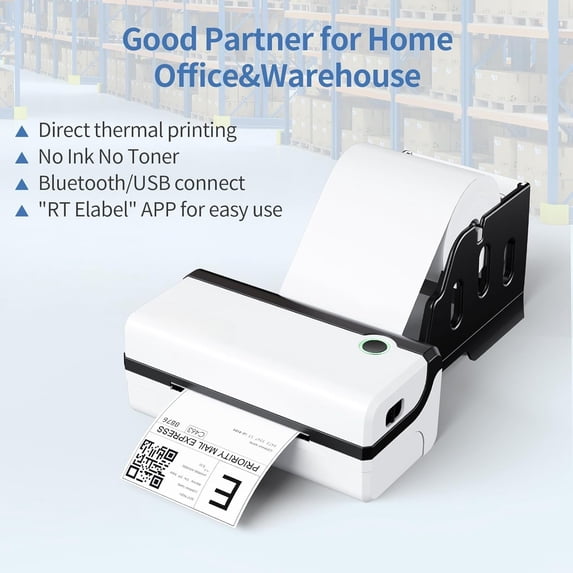 Bluetooth Thermal Shipping Label Printer, Wireless 4x6 Shipping Label ...