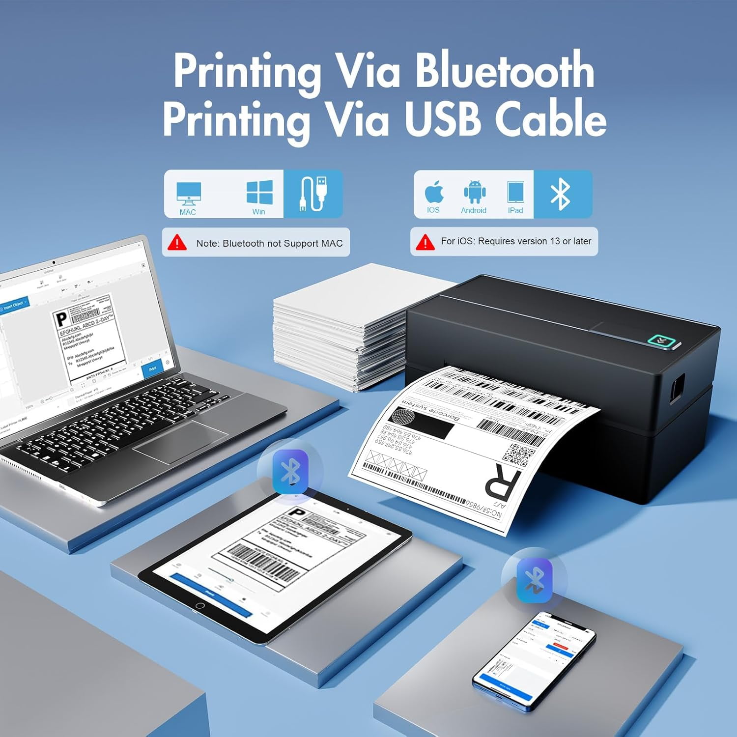 Bluetooth Thermal Shipping Label Printer - Walmart.com