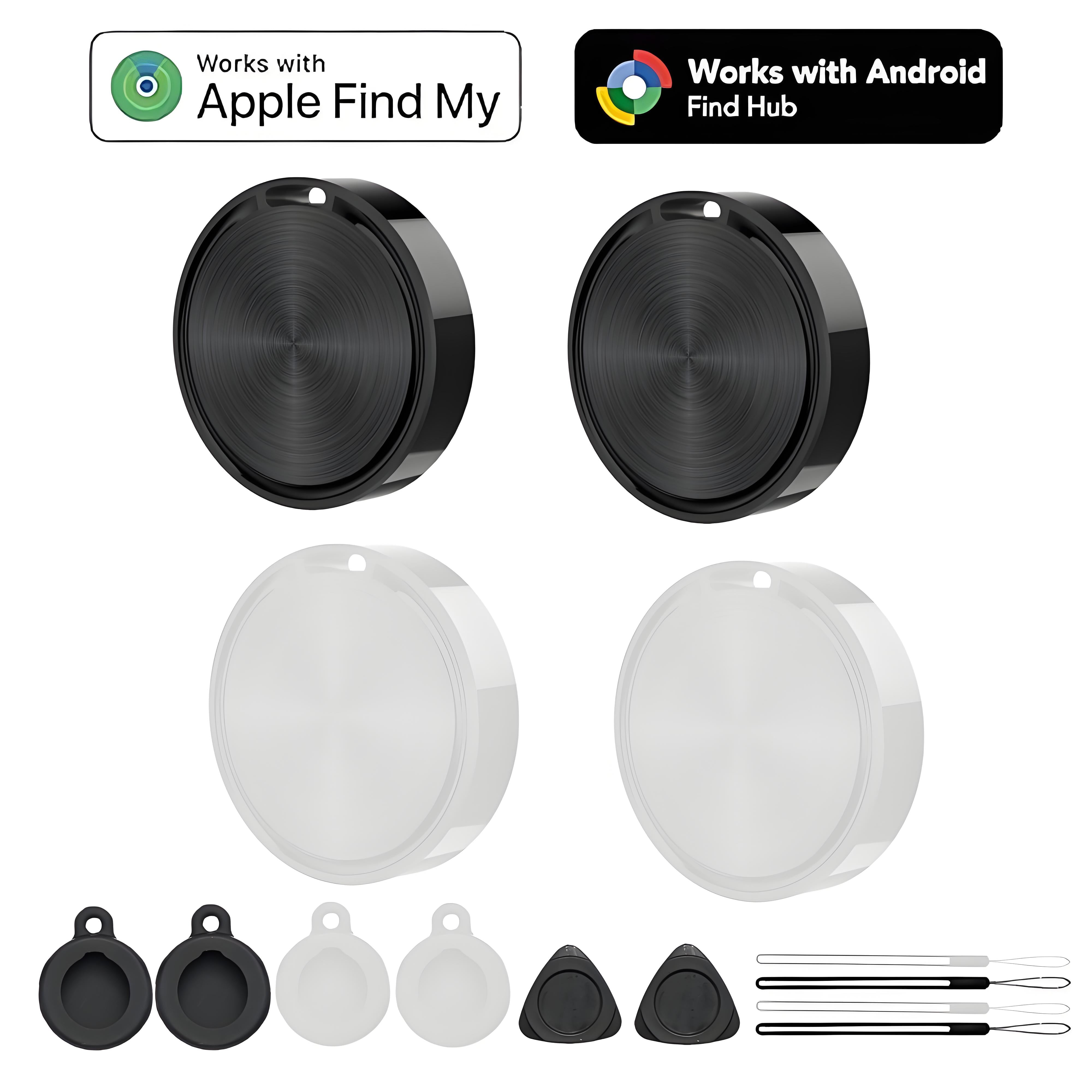 Bluetooth Tracker Tag for iOS & Android,4 PCS Pack Smart Item Finder ...