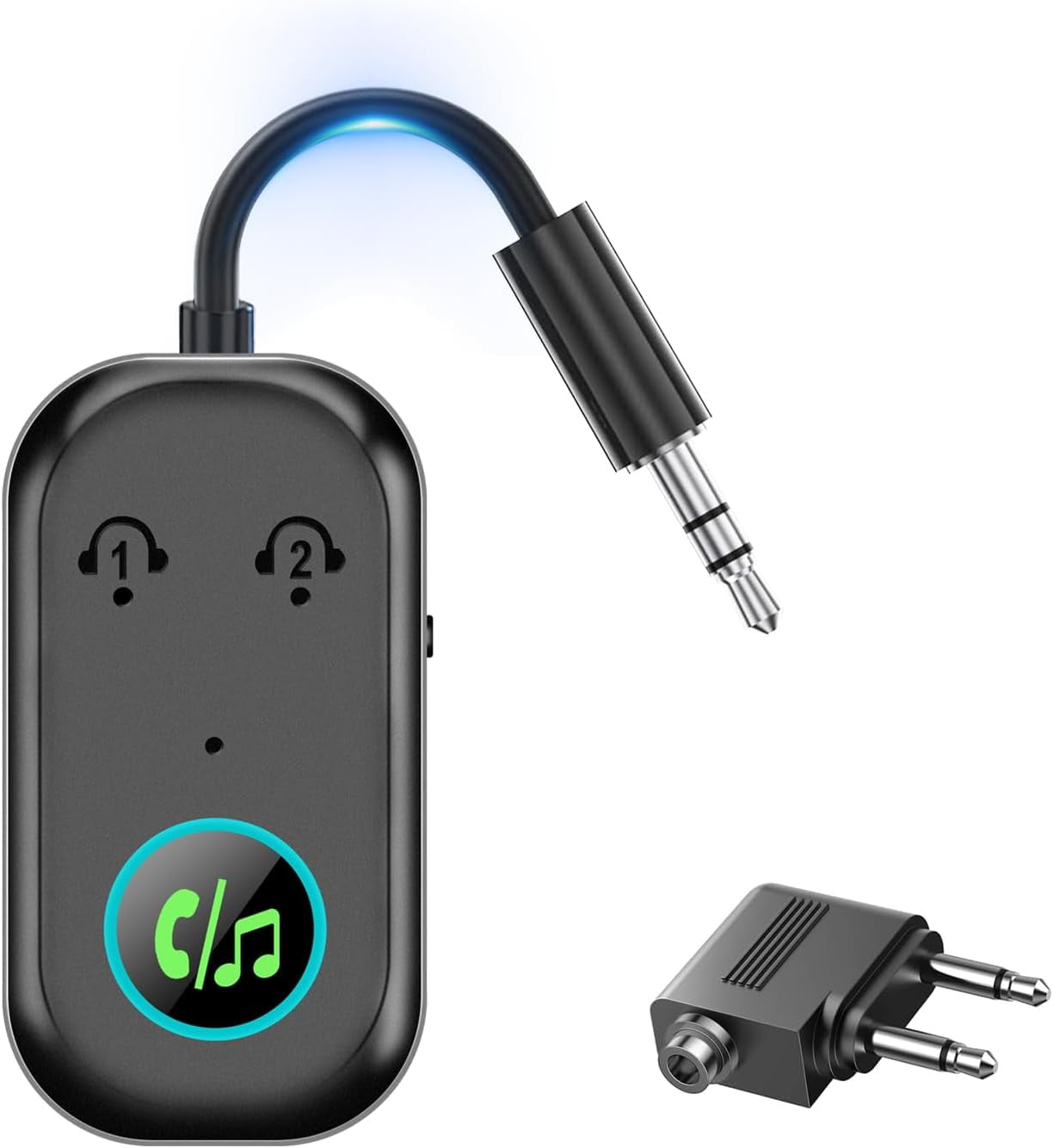 Bluetooth Transmitter Receiver, 3.5MM to Bluetooth 5.3 Transmitter, 2 ...