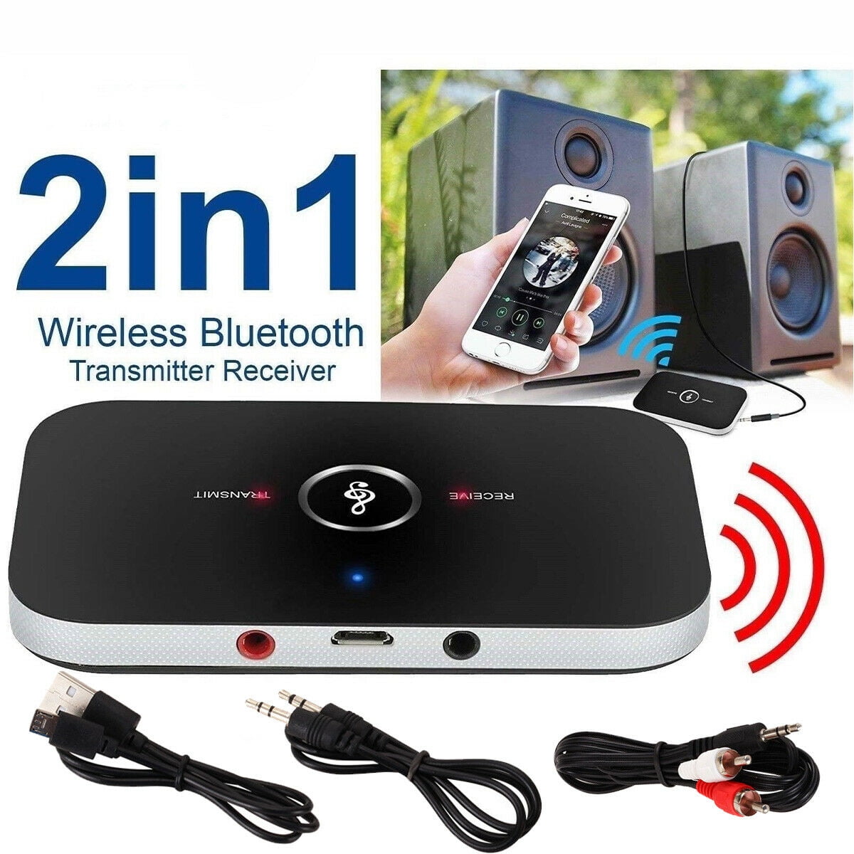 Bluetooth Transmitter & Receiver Wireless Adapter For Home stereos ...