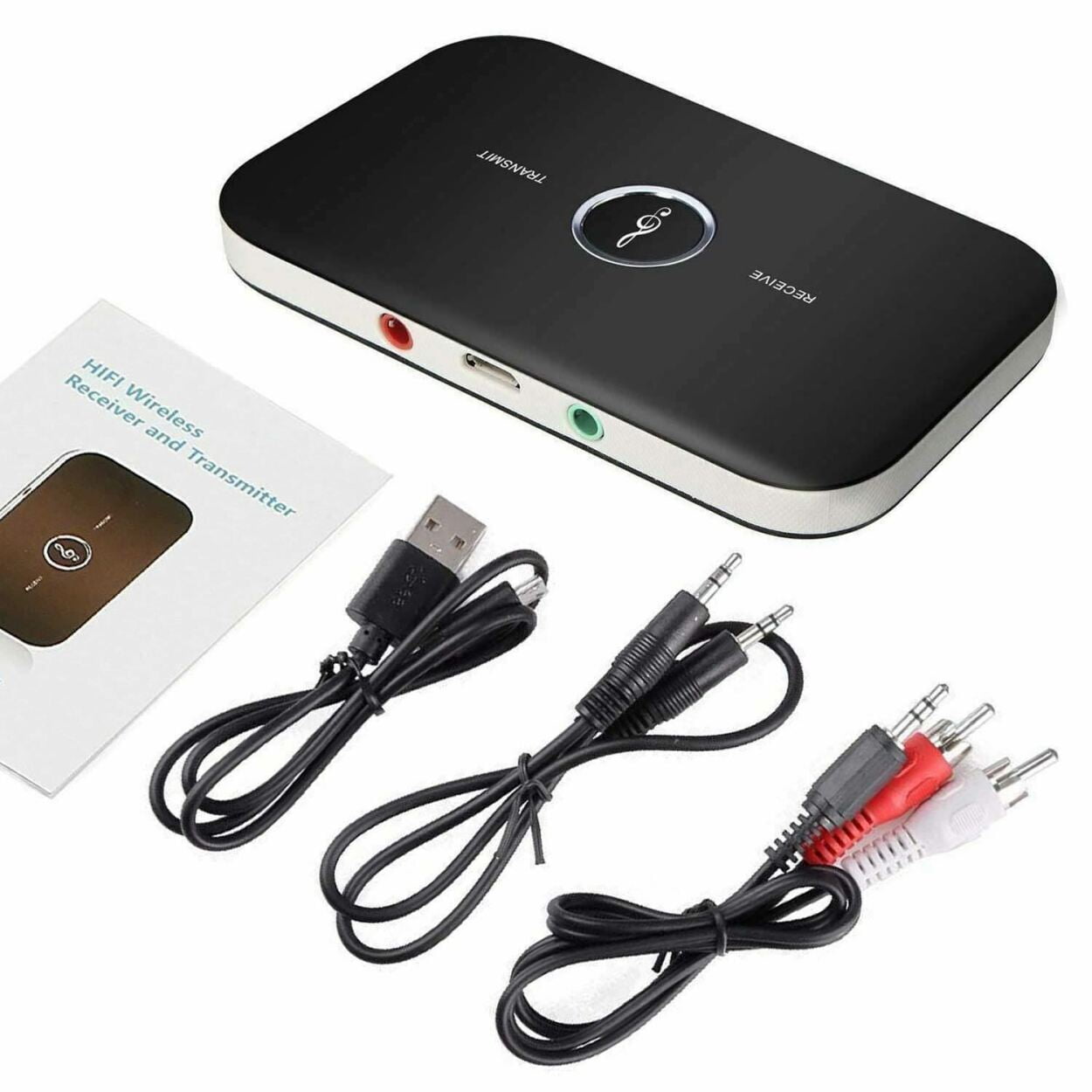 Bluetooth V4 Transmitter & Receiver Wireless A2DP Audio 3.5mm Aux ...
