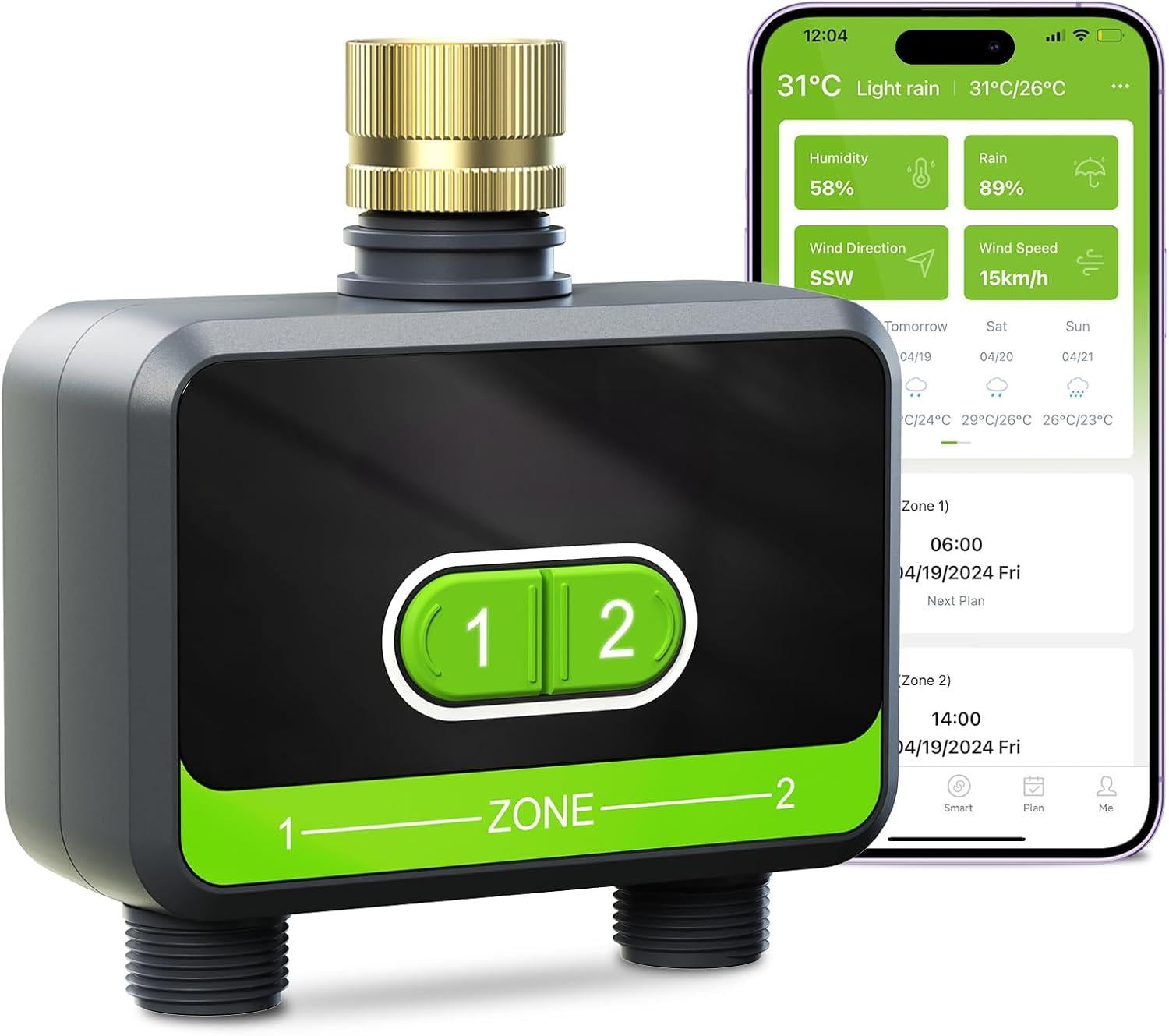 Bluetooth Water Timer for Garden Hose, Smart Hose Timer 2 Outlet(Not ...