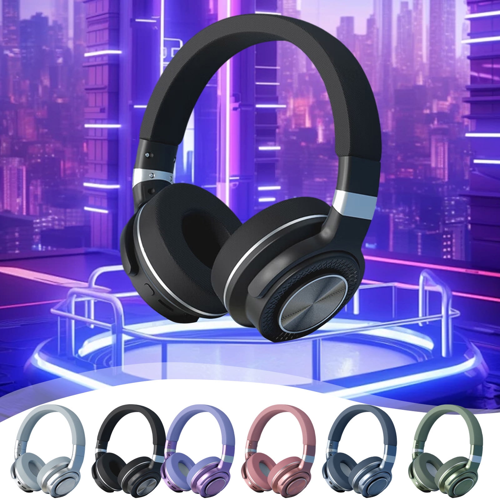 Bluetooth Wireless Earbuds, Over-Ear Noise Reduction, Foldable ...