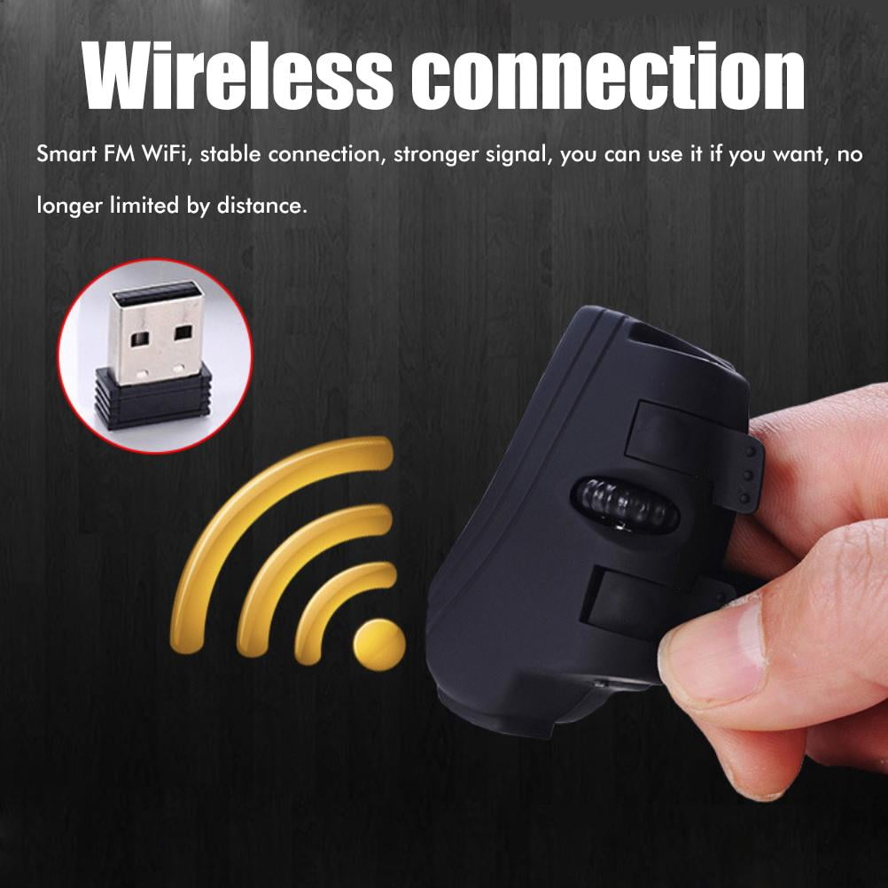 Bluetooth Wireless Finger Mouse Mini USB Mice Rechargeable Pocket Ring ...