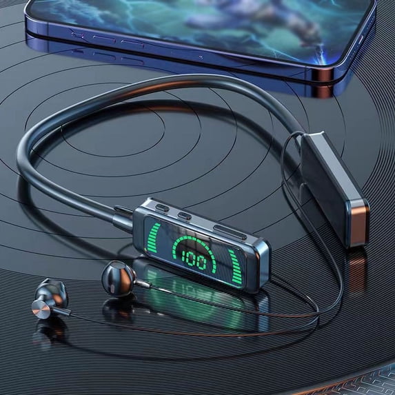 Bluetooth Wireless Headset – HiFi Digital Display Sports Neckband ...