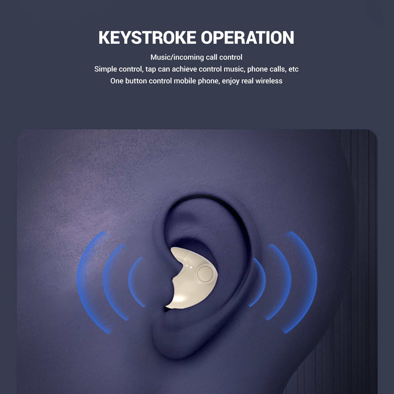 Bluetooth Wireless Invisible Mini Earbuds for Sleeping and Shower ...