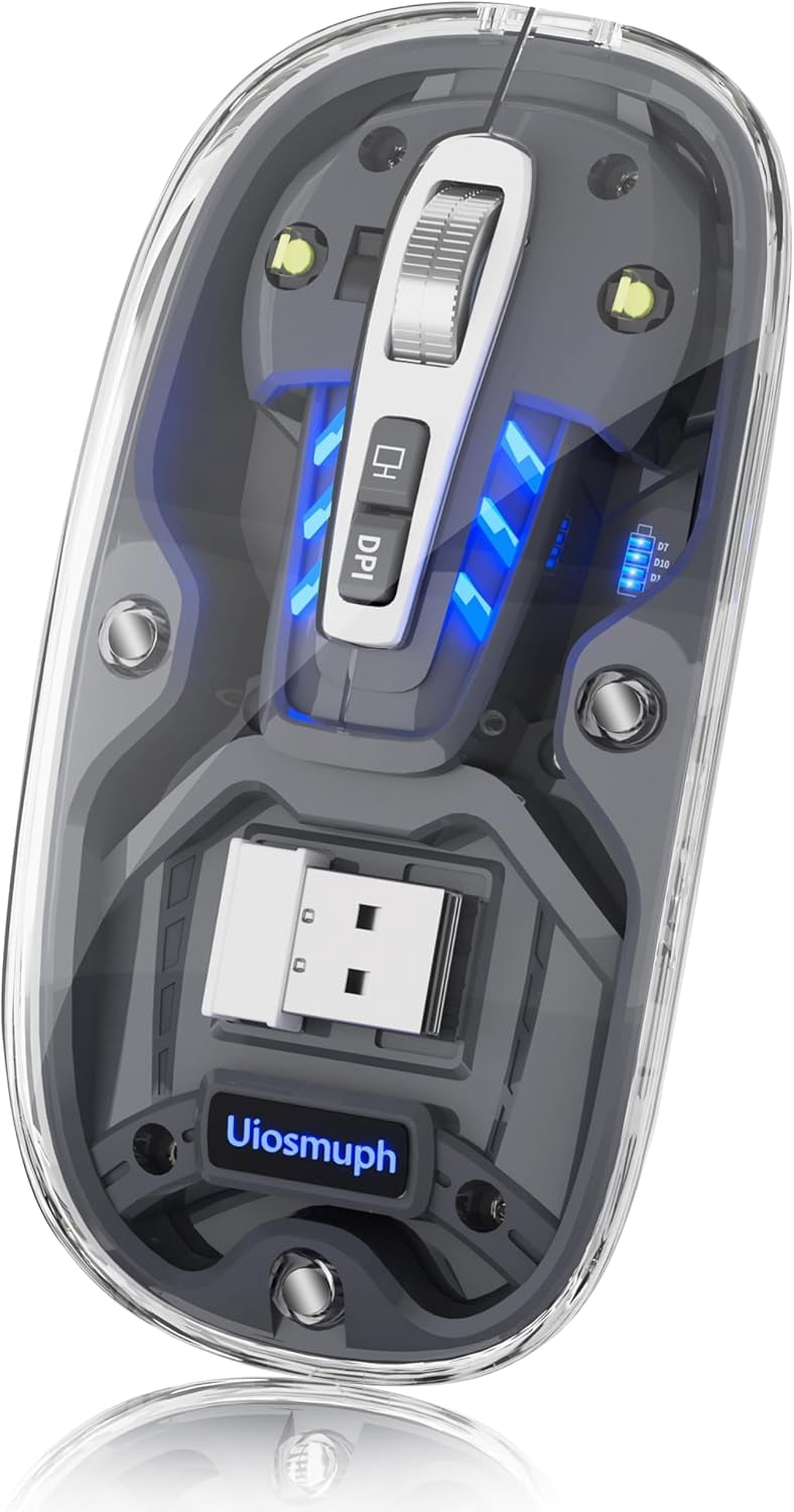 Bluetooth Wireless Mouse Tri-Mode (Dual BT5.1+2.4GHz) USB C ...