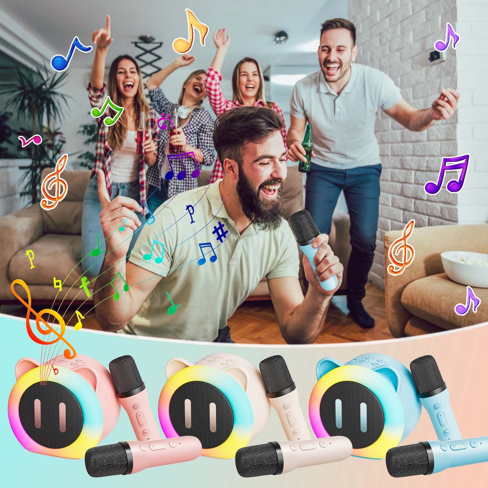 Bluetooth Wireless Speaker, Portable Microphone, Waterproof Design ...