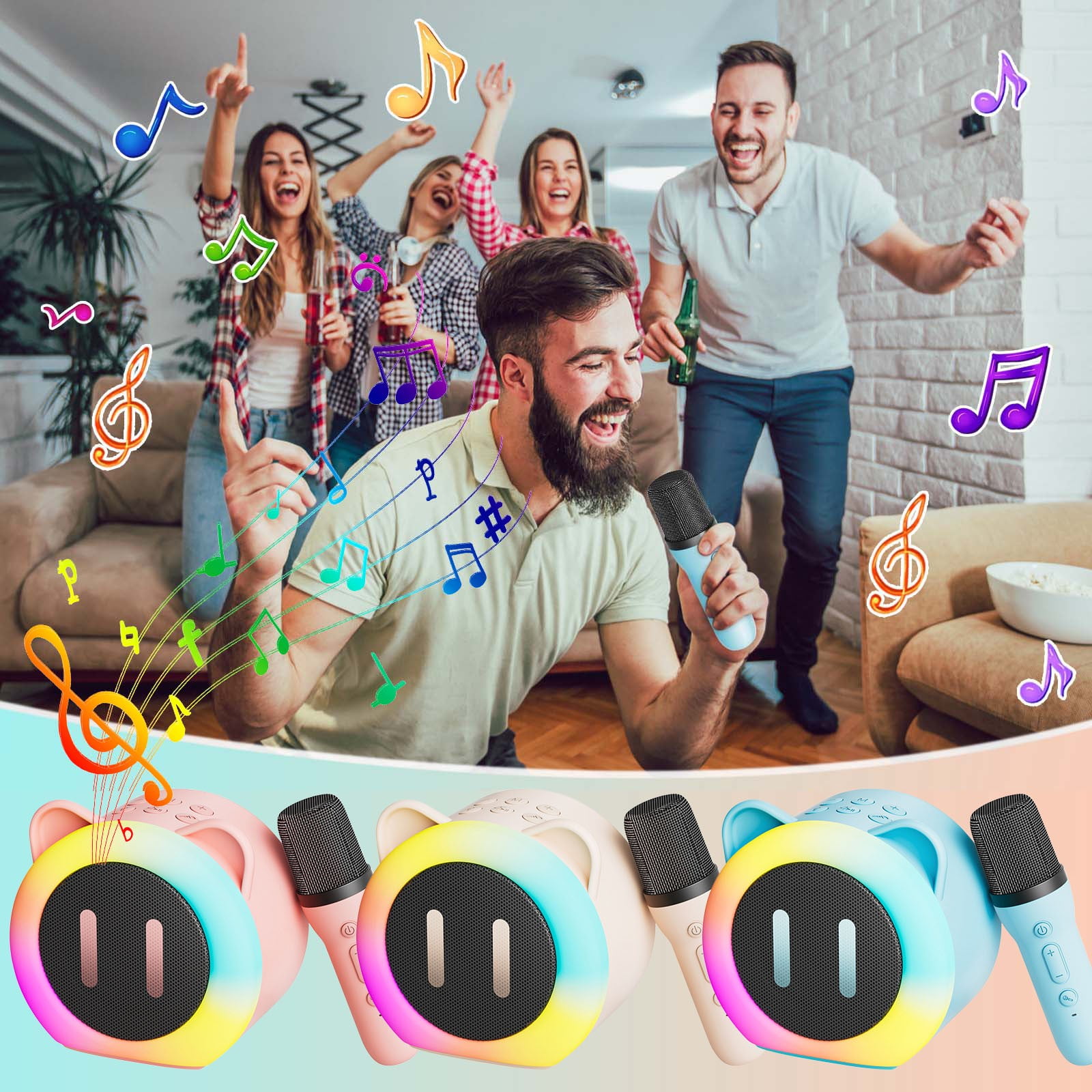 Bluetooth Wireless Speaker, Portable Microphone, Waterproof Design ...