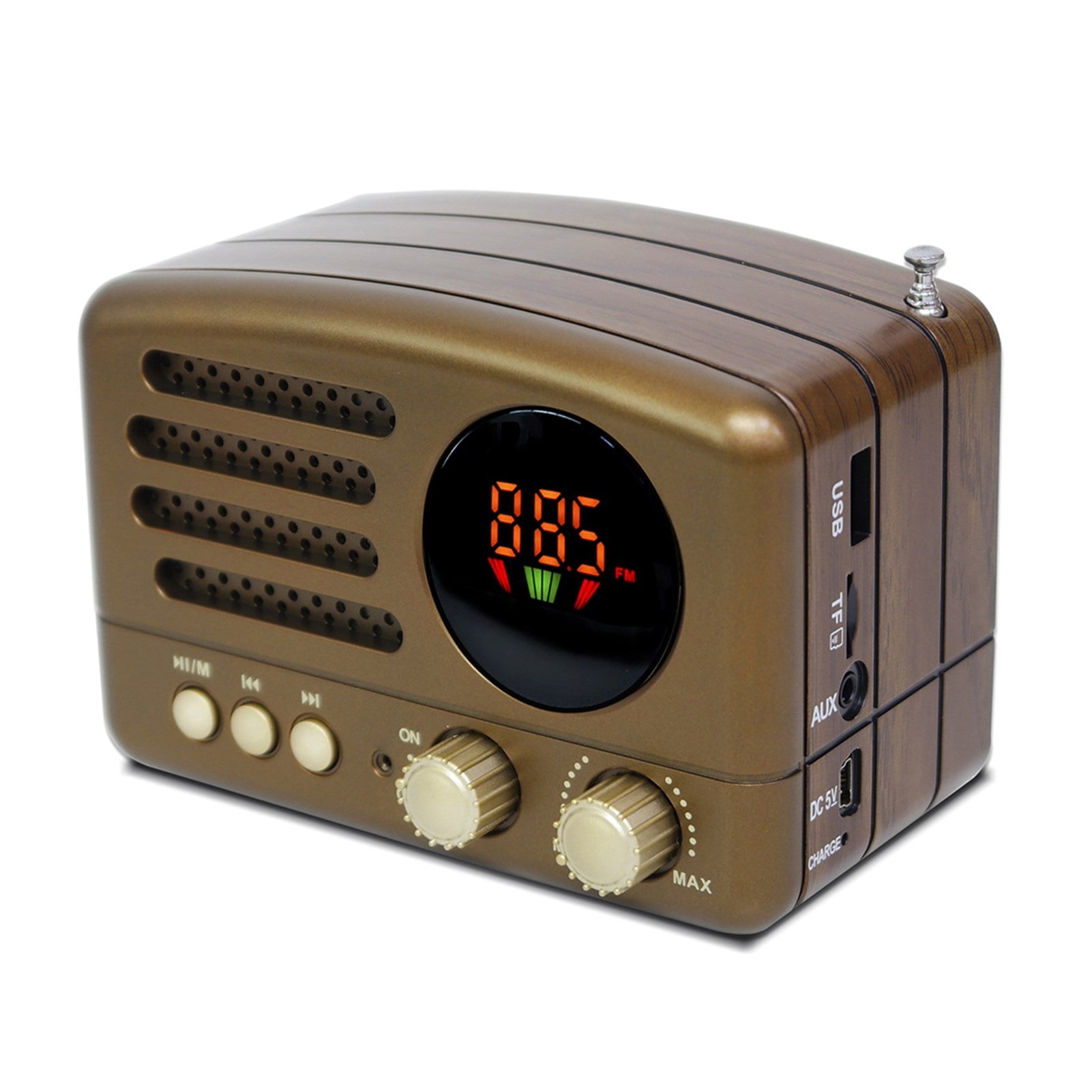 Bluetooth With Antenna Radio USB Charging Receiver TF Card Slot FM AM Mini Manual Portable High ...