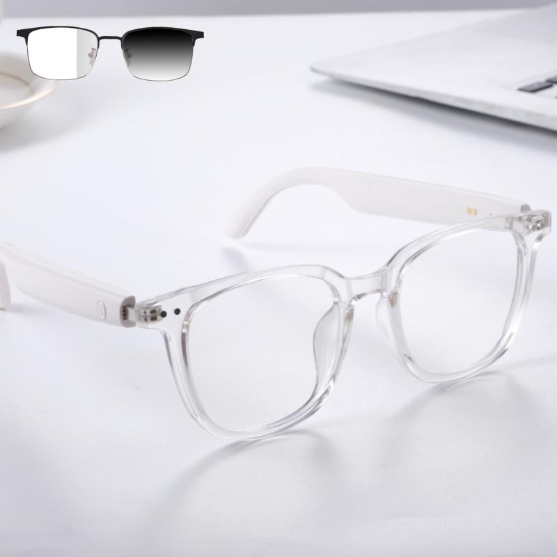 Bluetooth audio smart glasses with photochromic lenses that darken in ...