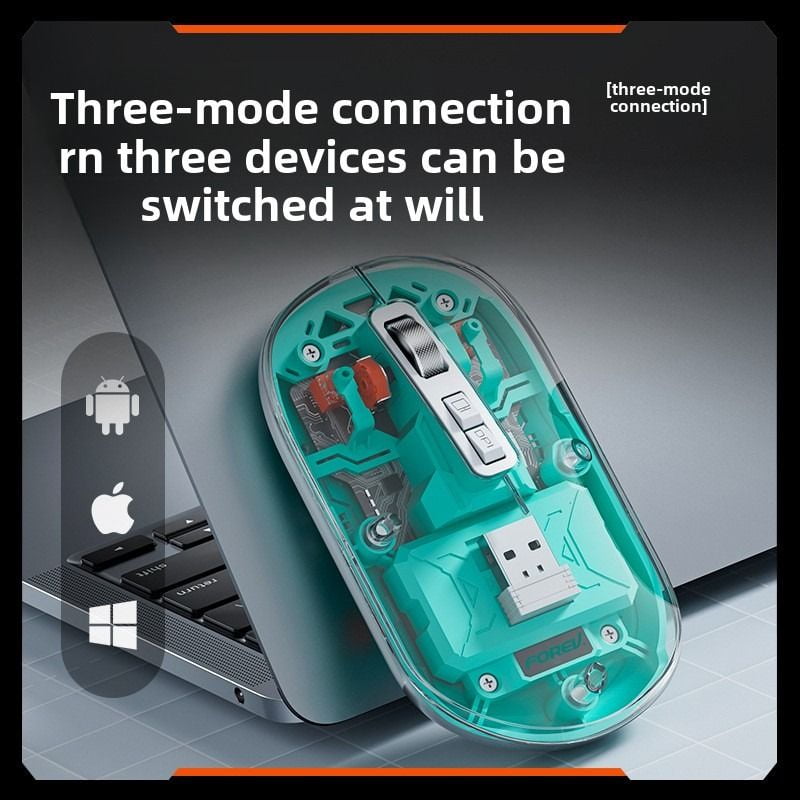 Bluetooth rechargeable mouse universal wireless three-mode fashionable ...