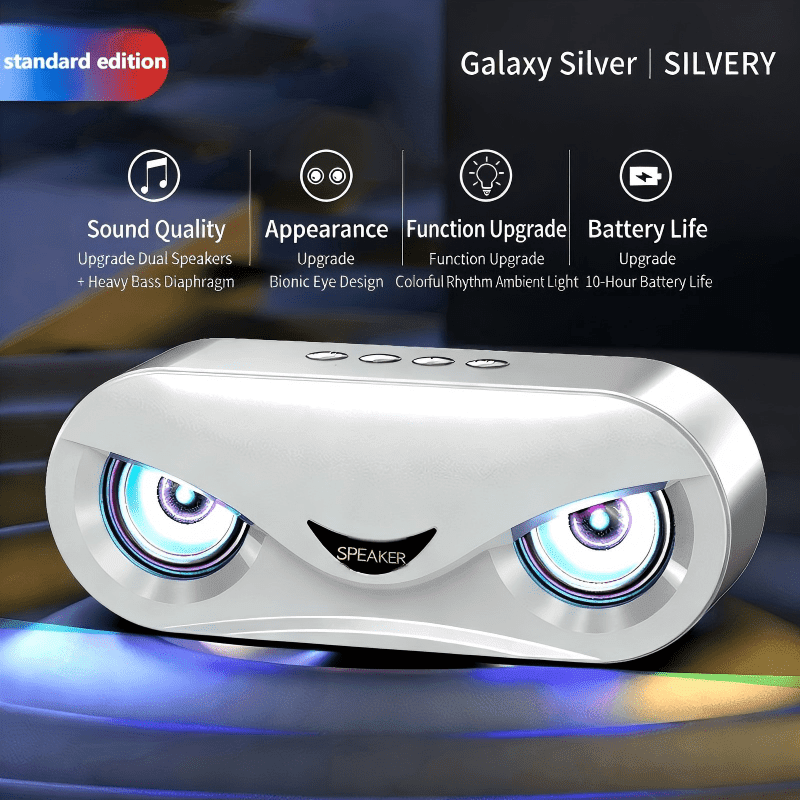 Bluetooth speaker, with bionic eye design. Supports USB/TF card/AUX ...