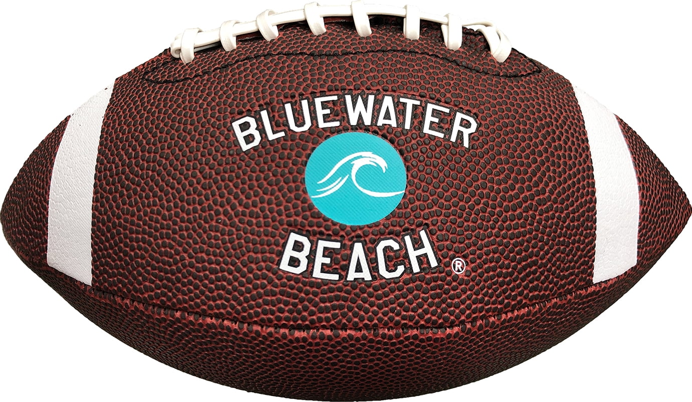 Bluewater Beach 10" Large Pleather Football with Rubber Stitch Brown ...
