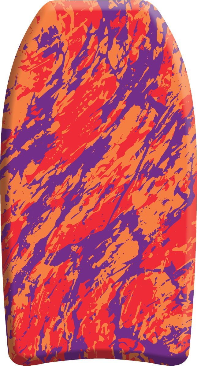 Bluewater Beach 33" Foam Bodyboard with Leash, Vibrant Orange Splash ...