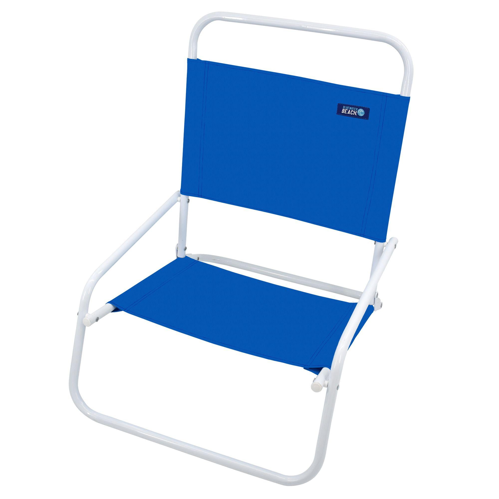 Bluewater Beach Steel 1 Position Sand Chair - Royal Solid - Walmart.com