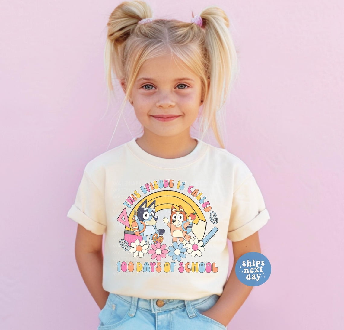 Bluey 100 Days of School, Blue Dog Learning Celebration, Fun Classroom ...