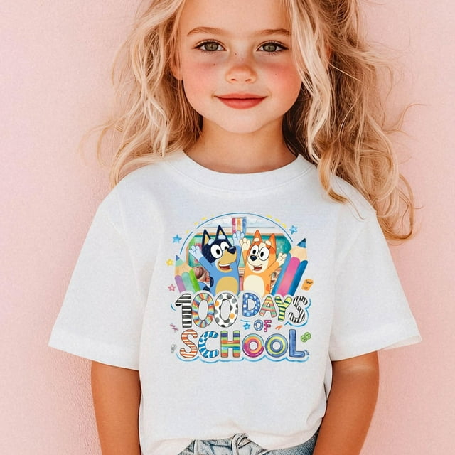 Bluey 100 Days of School, Blue Dog Learning Celebration, Smarter ...